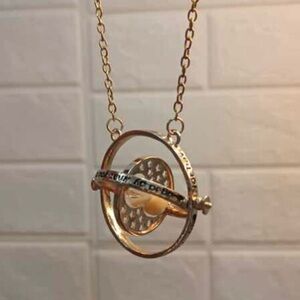 Jewelry | New Gold Hermione Time Travel Hourglass Rotating Time Turner ...